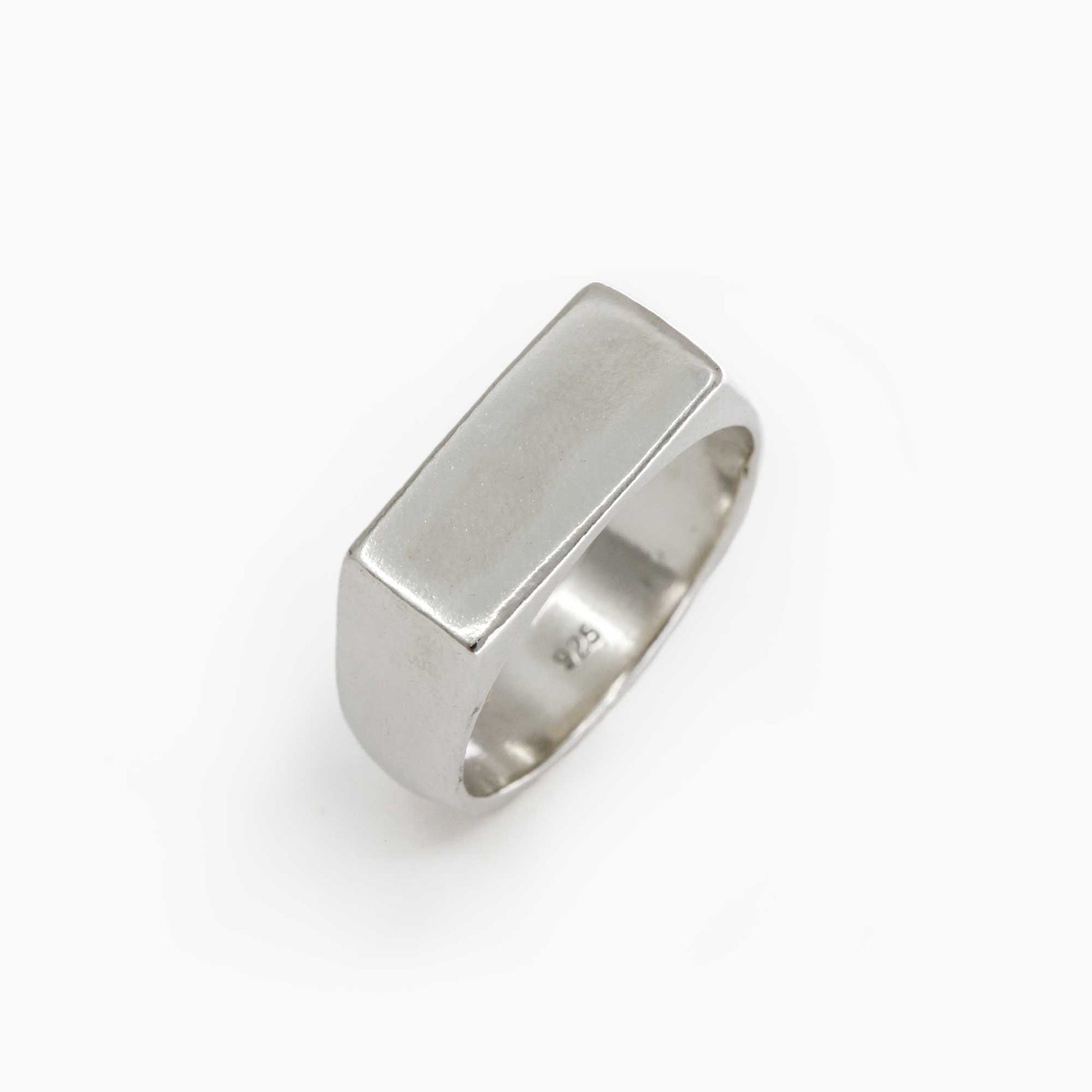 Wide Rectangle Signet Ring | 925 Silver | Sue The Boy Jewellery – Sue ...